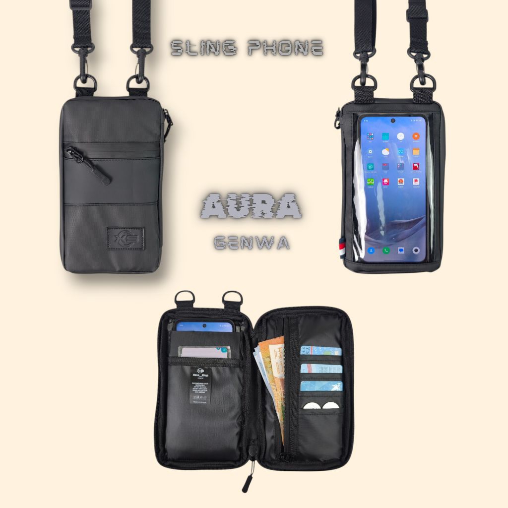 Sling Phone Hanging Wallet Waterproof Card Slingbag Wallet for Men and ...