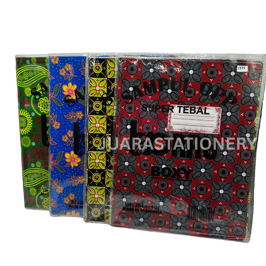 (1375) JUARASTATIONERY OPP Batik Boxy Worry Cover 20 sheets / Batik ...