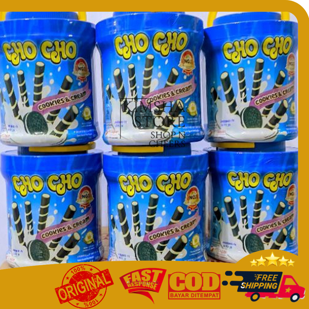 Cho Cho Cookies & Cream Wafer Stick Roll 500 gr Snacks Biscuits Cake ...