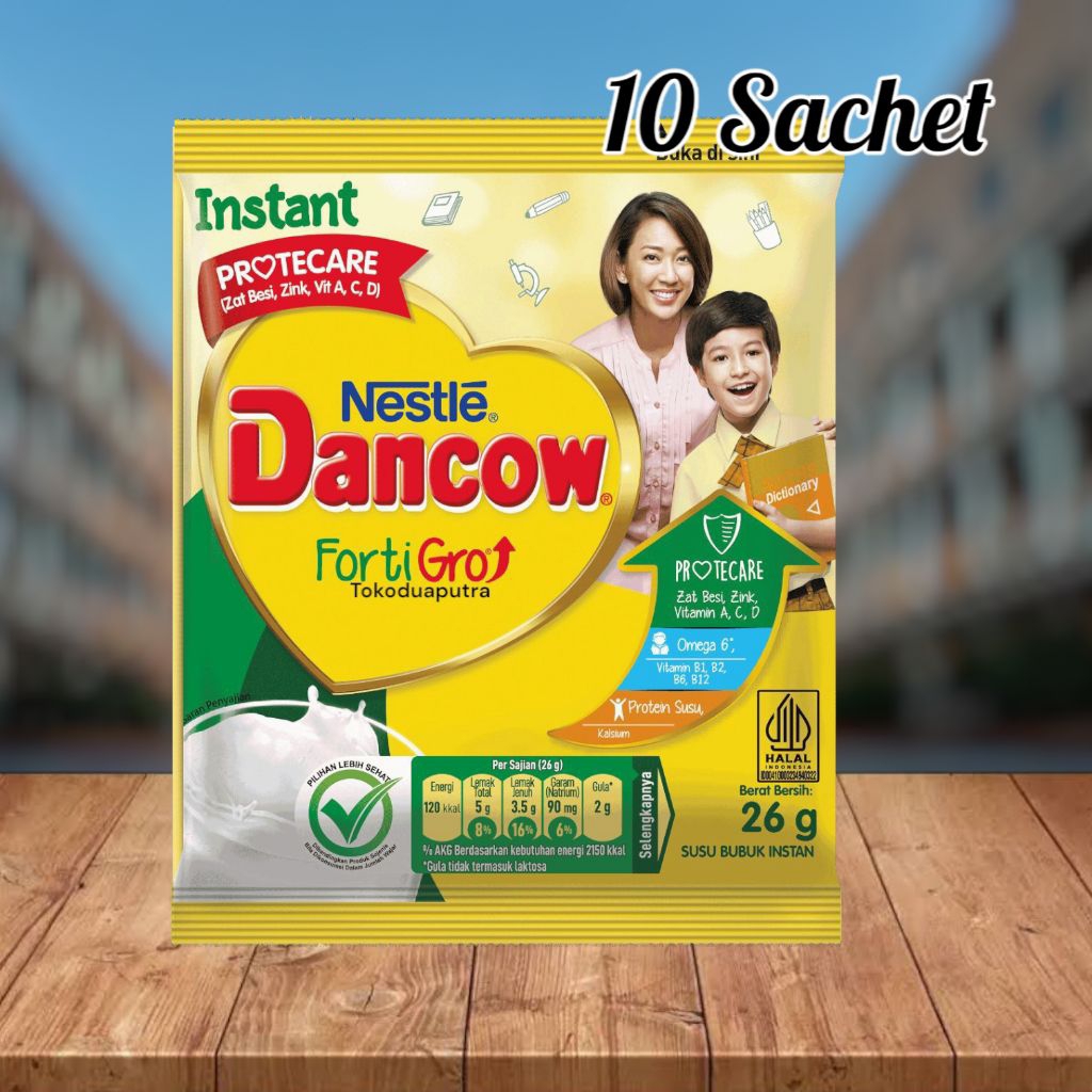 Dancow Milk Sachet Vanilla 26 gr X 10 sachets / Dancow fortigro ...