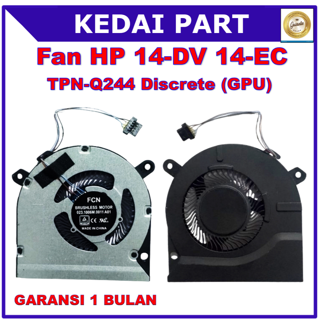Fan HP 14-DV 14-EC TPN-Q244 M34454-001 M24539-001 Discrete GPU ORI | Shopee Malaysia