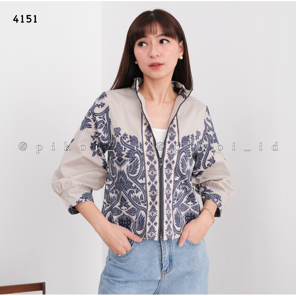 Modern women's big size batik Bomber / Long sleeve oversized batik ...