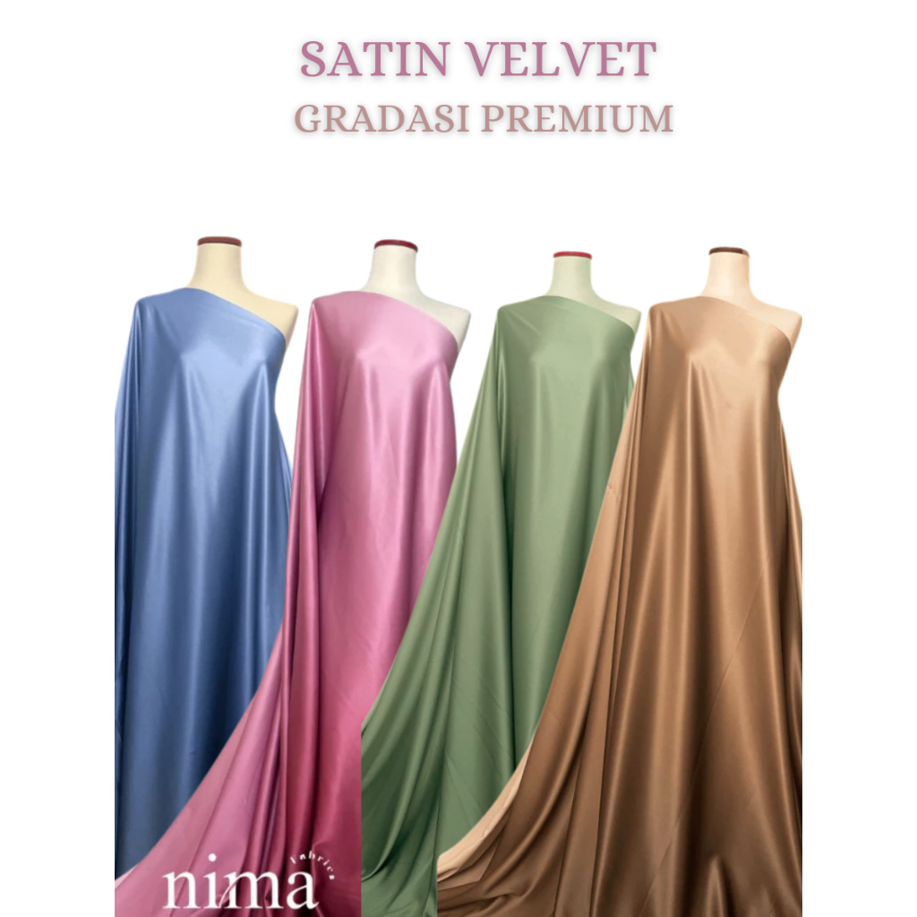 1/2 meter Premium Gradation Velvet Satin Fabric (150cm wide) | Shopee ...