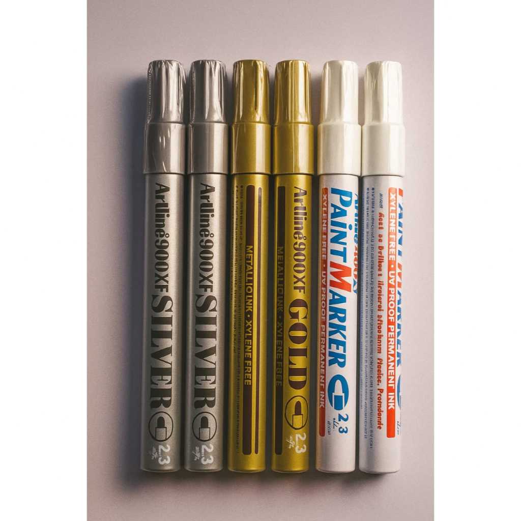 PERMANENT ARTLINE MARKERS WHITE, GOLD AND SILVER PRICE FOR ONE PC ...