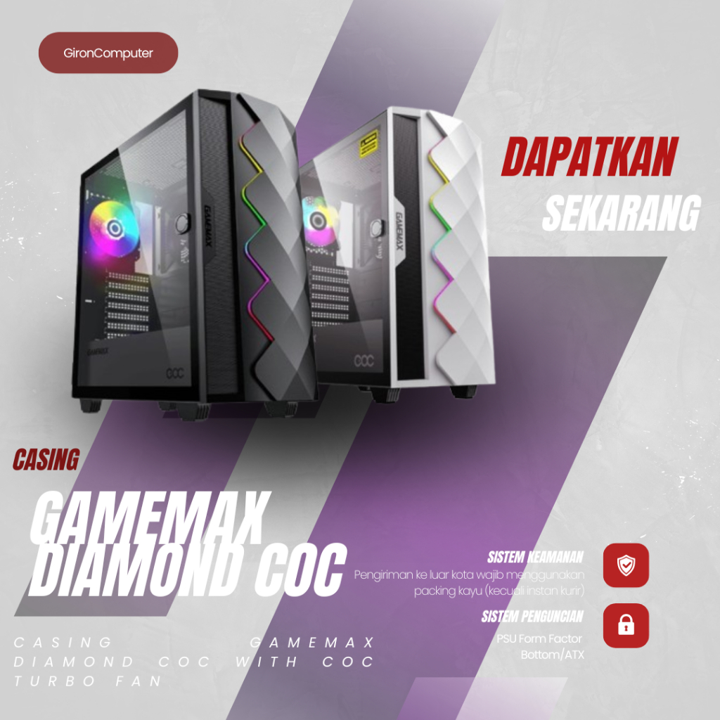 Gamemax Diamond COC Black Casing With COC Turbo Fan | Shopee Malaysia