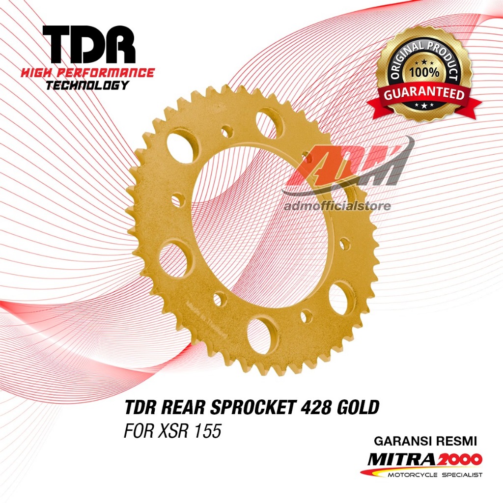 Rear Gear TDR Rear Sprocket 428 For XSR 155 (Gold) | Shopee Malaysia