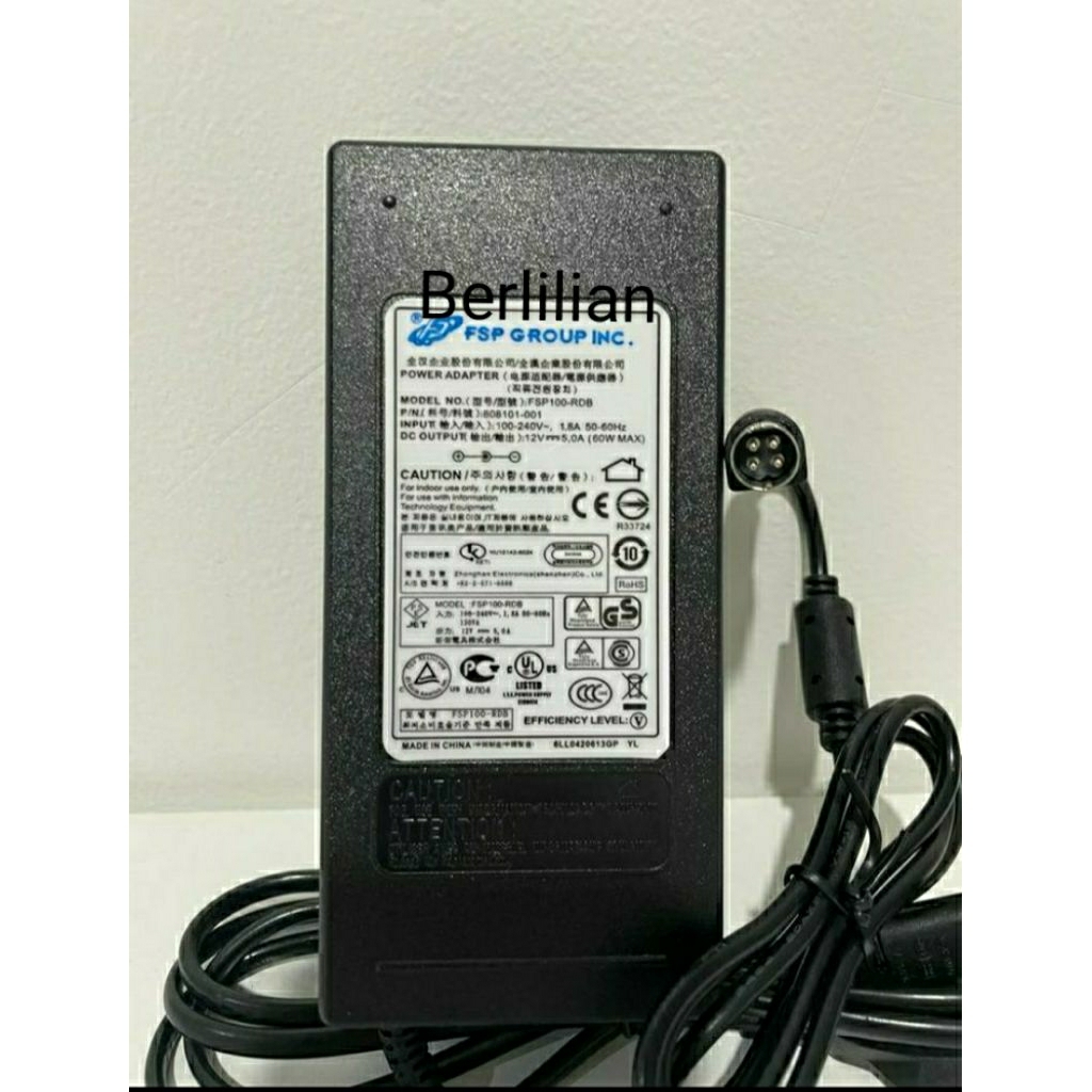 12V 5A 4pin Adapter Hikvision DVR Adapter 4 Pin DC 12vol 5 Amper ...