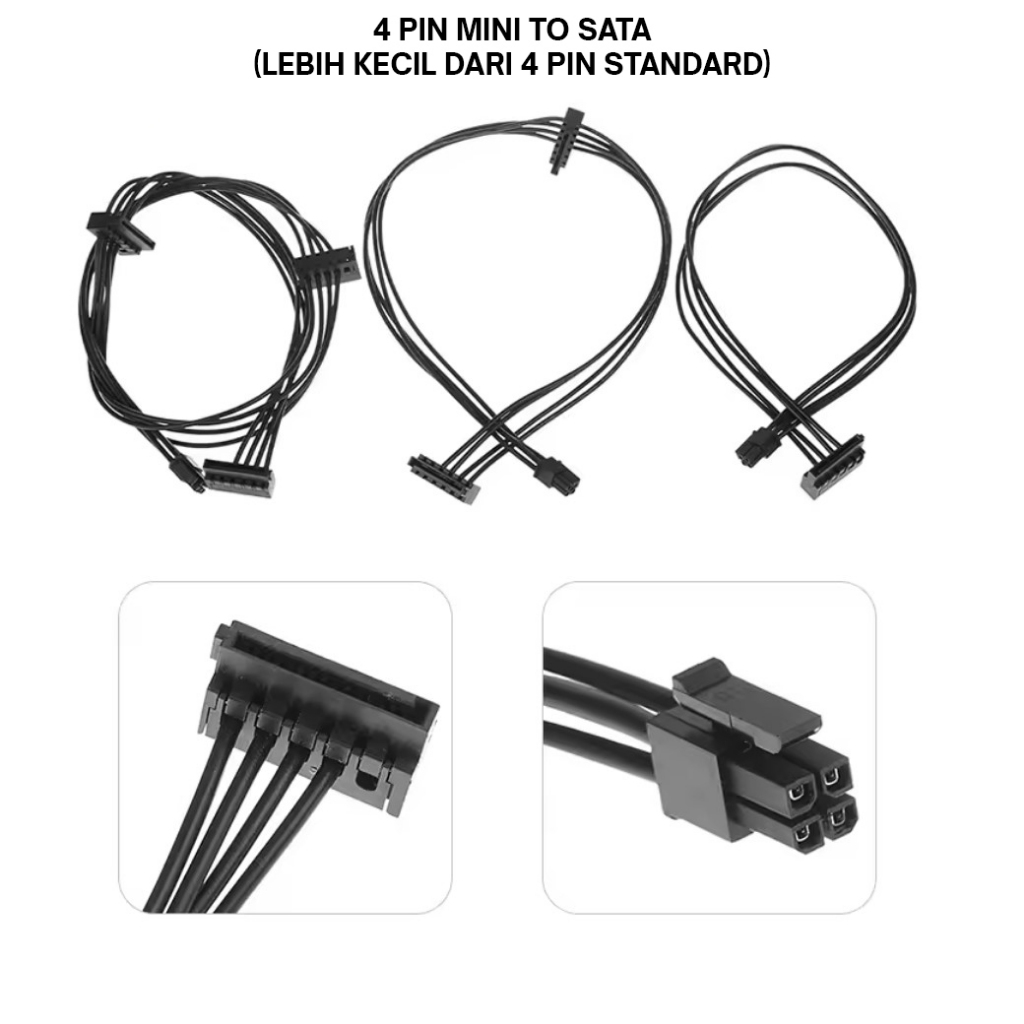 4 PIN MINI TO SATA ADAPTER Cable For Main Board Interface SATA SSD HDD ...