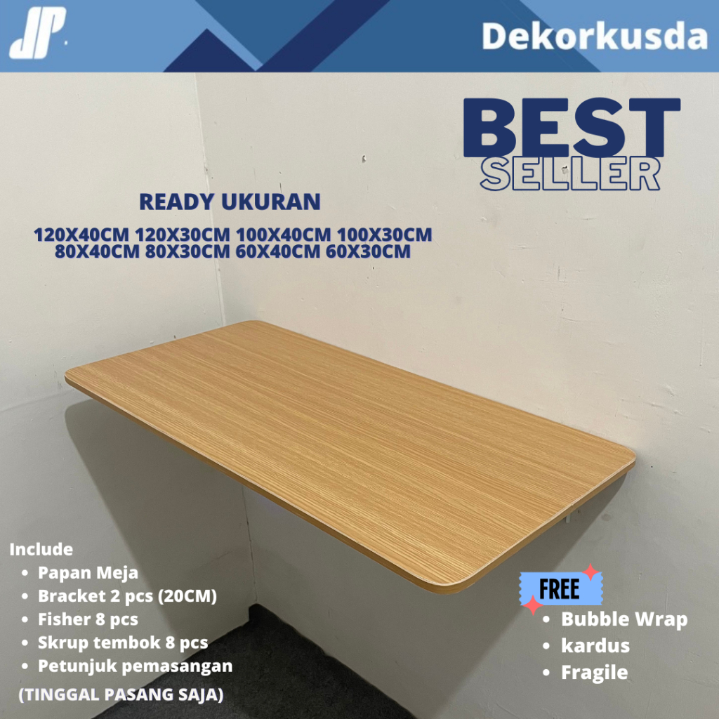 Wall FOLDING TABLE 100X40 100X30 80X40 80X30 60X40 60X30 ONE SET TABLE ...