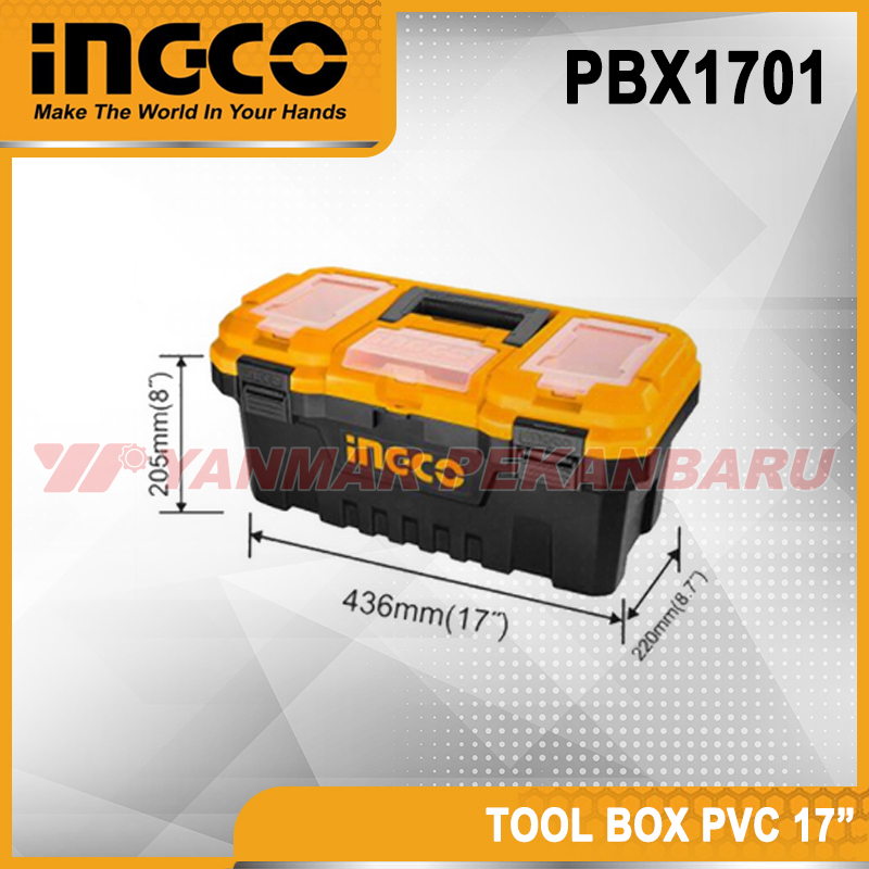 Ingco PBX1701 17 Inch PVC Tool Box | Shopee Malaysia