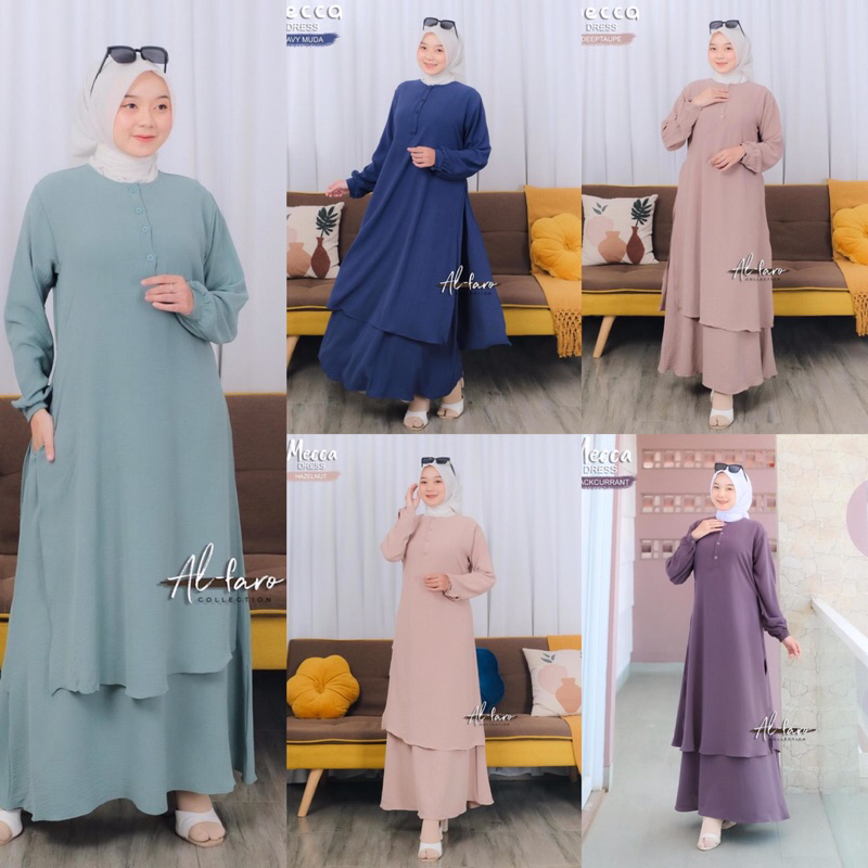 Mecca DRESS ORI BY ALFARO COLLECTION MATT CRINKLE PREMIUM DRESS GAMIS ...