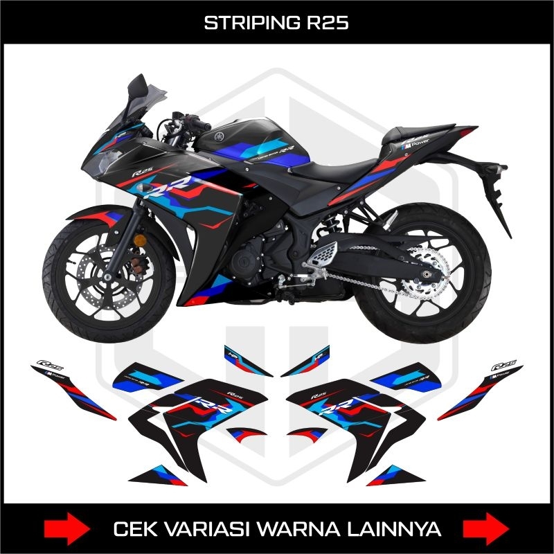 Striping YAMAHA R25 OLD LIVERY BMW TRI COLOR | Shopee Malaysia