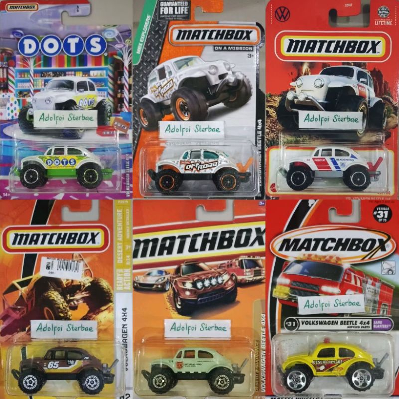 Matchbox vw volkswagen beetle 4x4 moving parts sand blasters desert ...