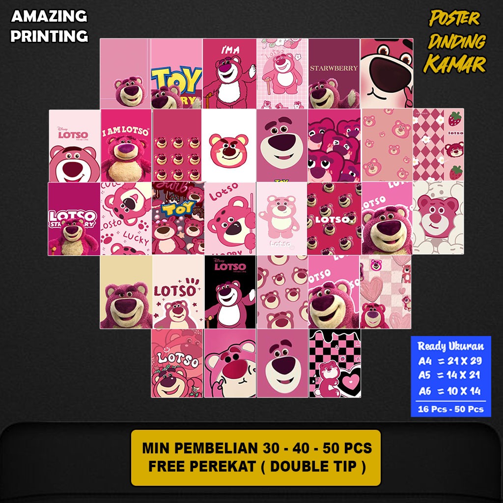 HIASAN DINDING Lotso Room Wall Poster / Lotso Wall Poster / Wall ...