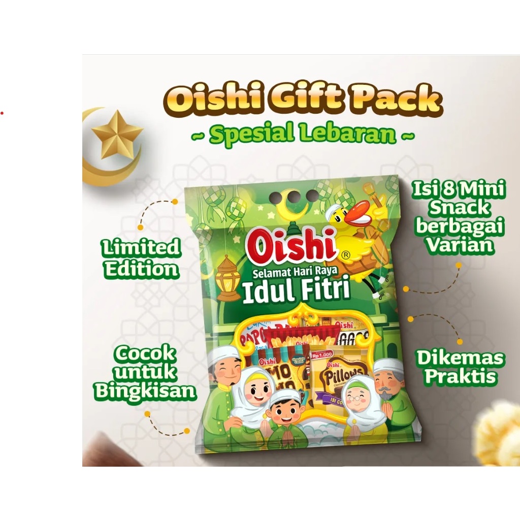 Oishi Gift Pack Special Eid Happy Eid Al-Fitr Contains 8 Mini Packs of ...