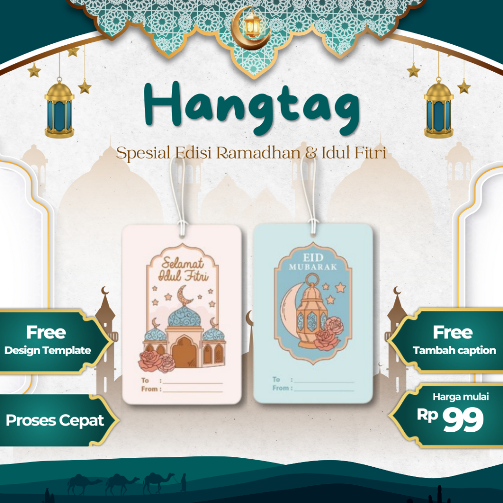 Hang Tag EID UL Fitri | Hampers Tag Labels | Hang Tag Custom Free ...