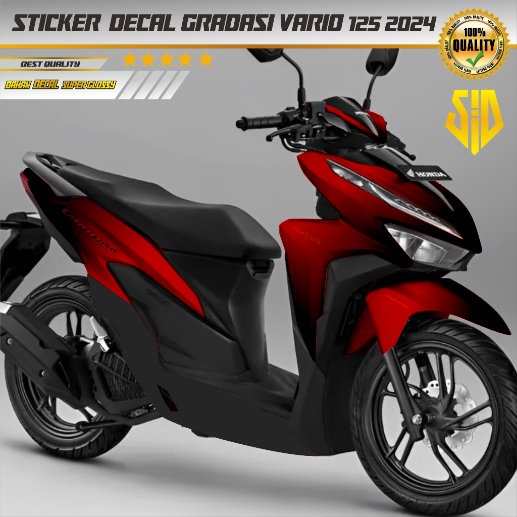 MERAH RED BLACK GRADATION VARIO decal STICKER / VARIO 125 decal STICKER ...