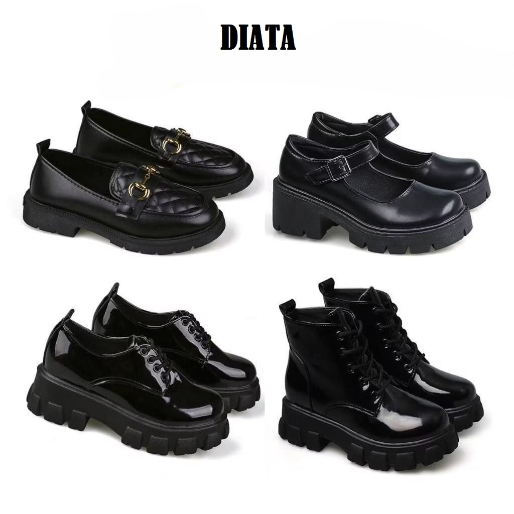 DIATA Women's Formal Work Boots Sneakers Docmart Shoes | Shopee Malaysia