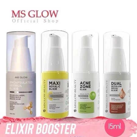 Ms Glow Elixir Skin Booster Serum Series all variants | Shopee Malaysia