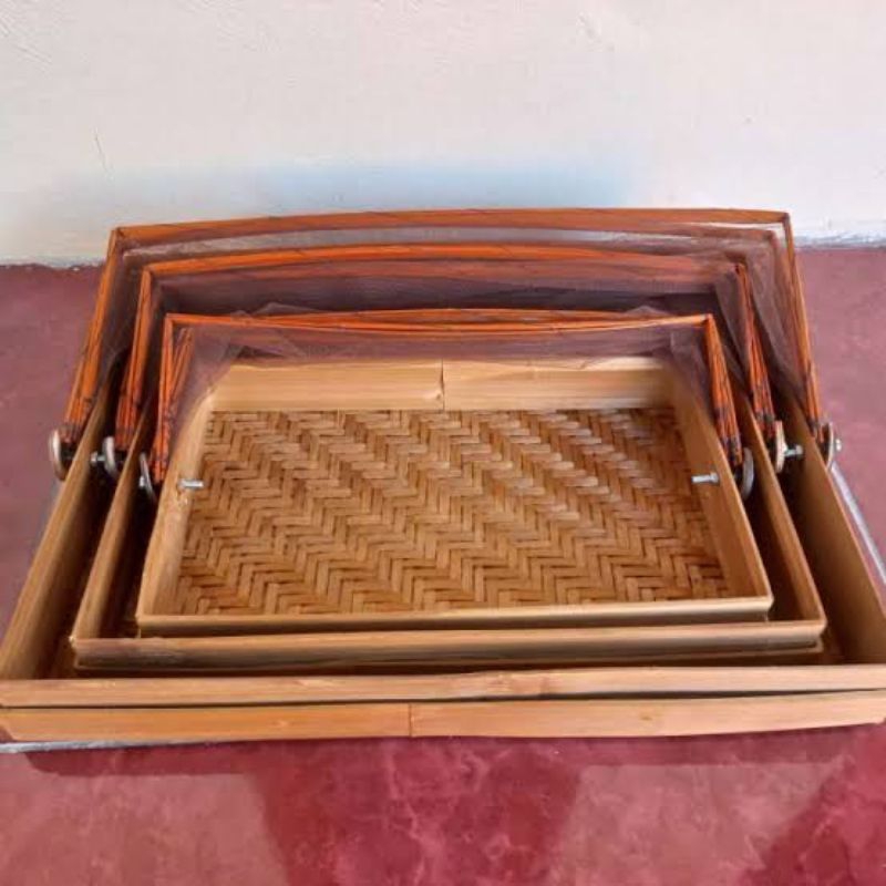 Bamboo Serving Lid Box 1 Set contains 3 pcs - 1 Set of 3 pcs box of ...