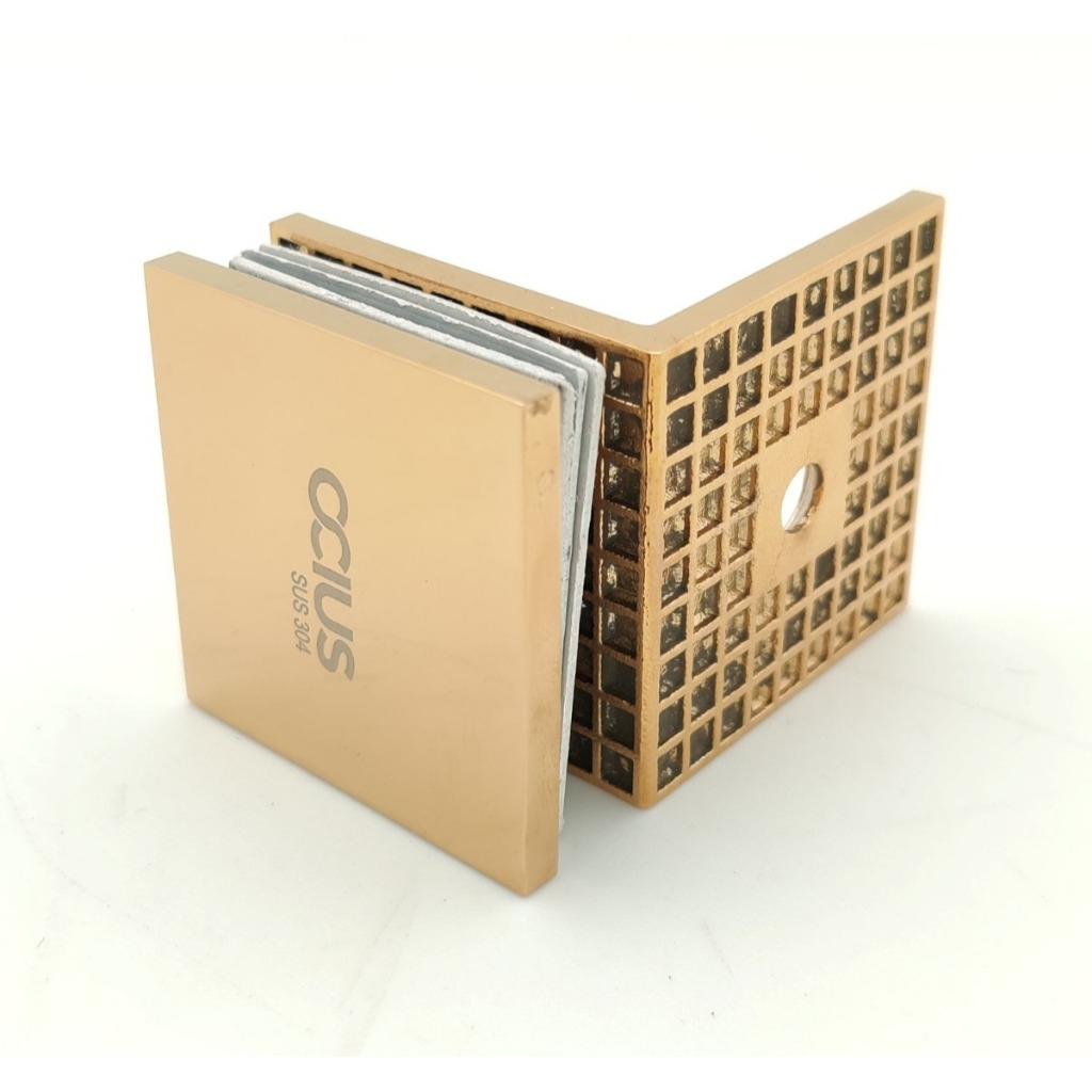 Glass Clip Connector Gold Glass PVD Clip Connector Clip Glass Wall Clip ...