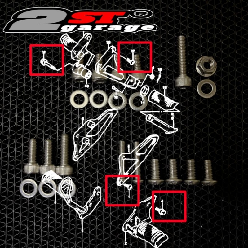 Suzuki Satria 2 Stroke Front Rear Step Stainless L Bolt/ Satria Hiu ...