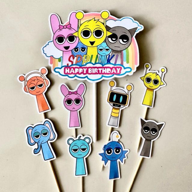 SPRUNKI TOPPER / (LA-001) SPRUNKI CAKE TOPPER / SPRUNKI CAKE TOPPER ...
