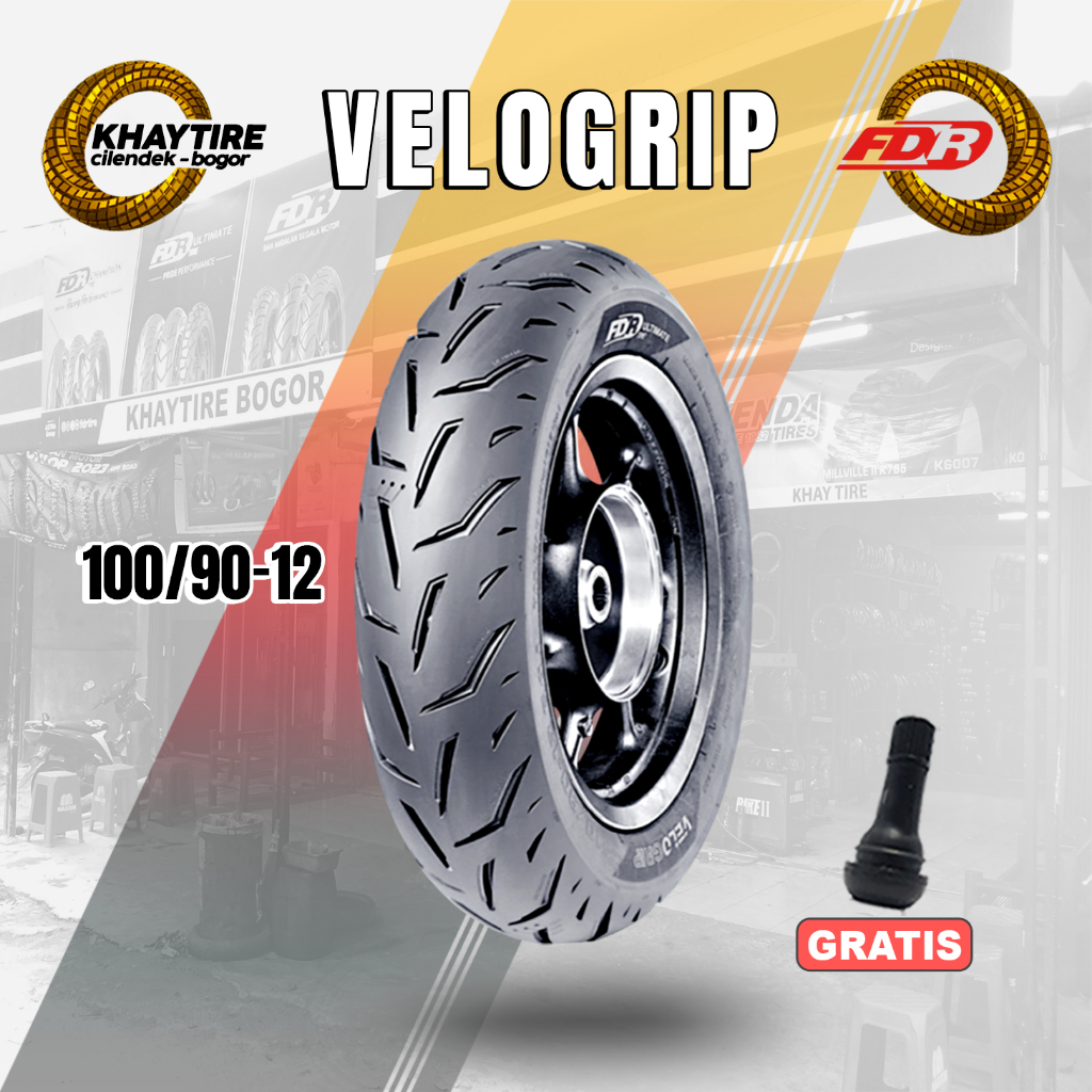 New Scoopy-Freego FDR VELOGORRIP 100/90-12 Ring 12 Tubeless Motorcycle ...