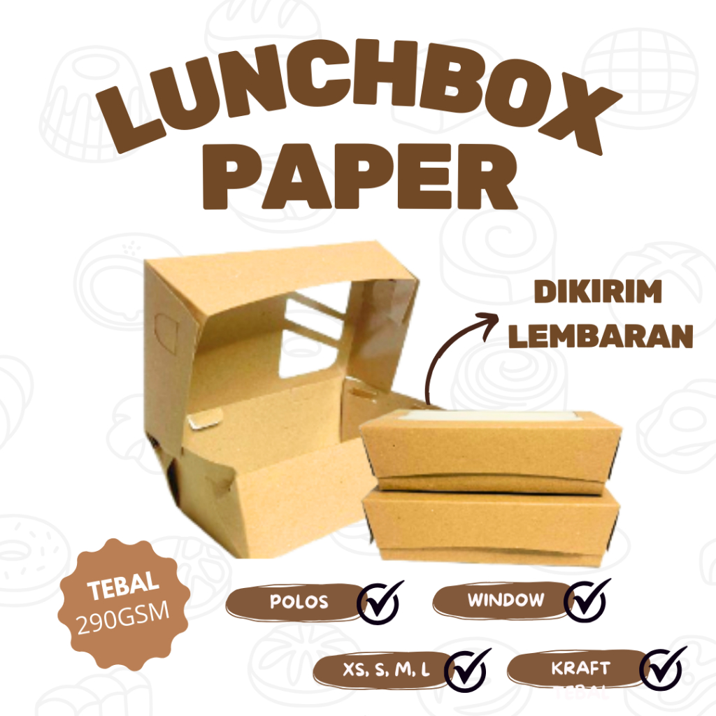 Thick Paper Lunch Box Kraft Paper Lunch Box Uk SML Kraft Brown Food ...