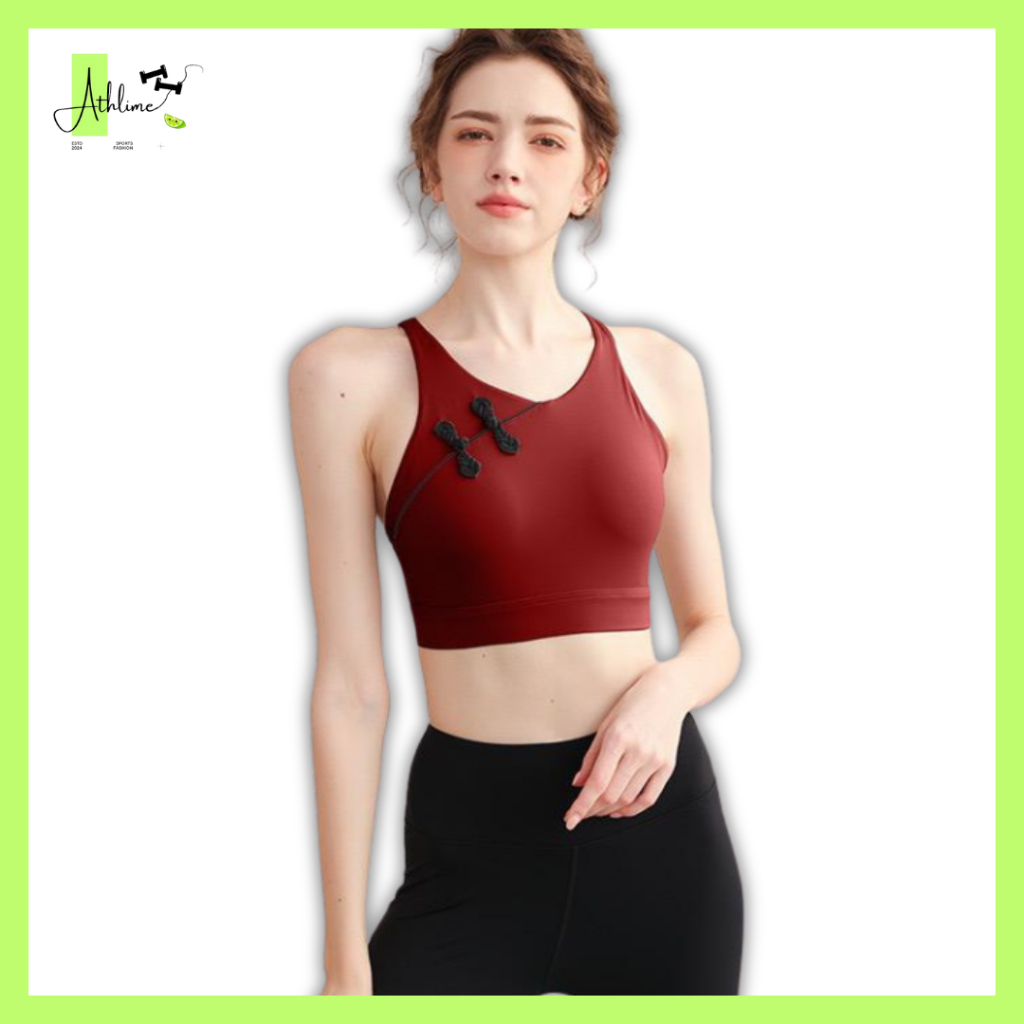 [athlime] Zhen Sports Bra / Women's Sports Bra Top Qi Pao Chinese Style ...