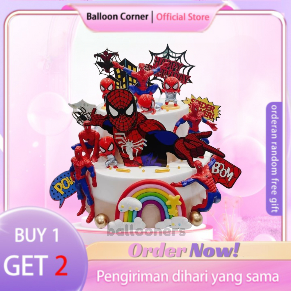 3d Miniature Toy Cake Topper Cake Topper Set Spiderman Character ...