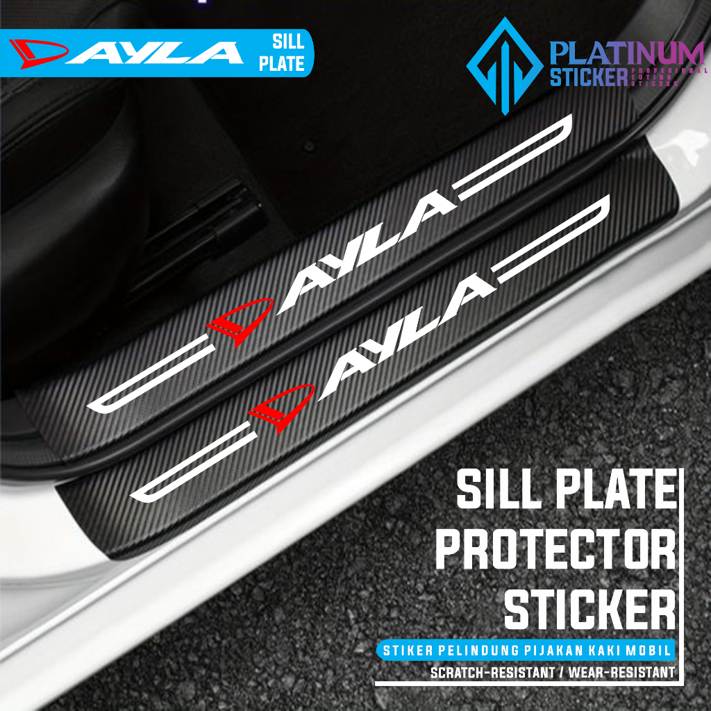 New AYLA Car Door Floor Step Protector Sticker / Carbon Fiber Car Door ...