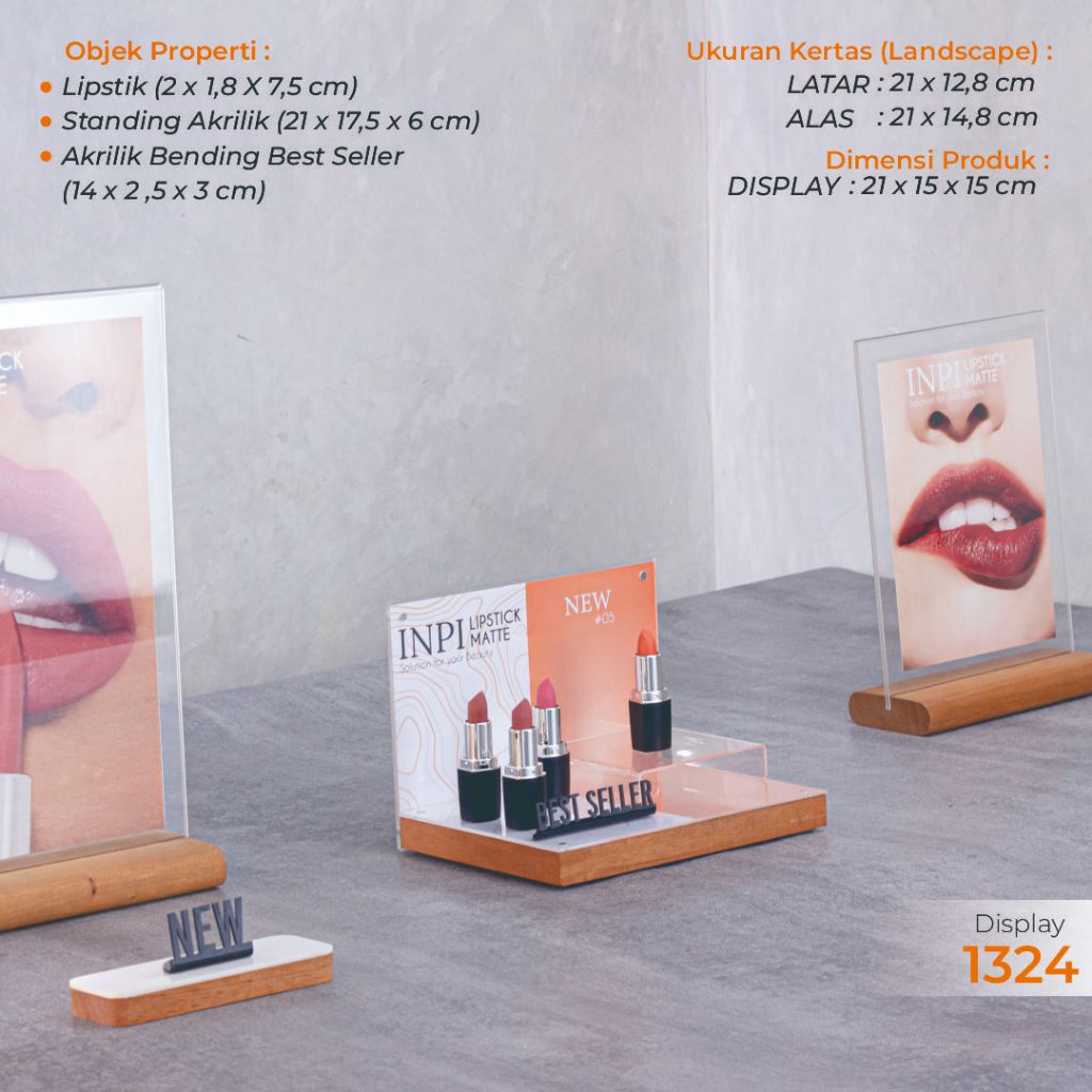 Mini Display Lipstick Landscape Background - Inpihouse | Shopee Malaysia