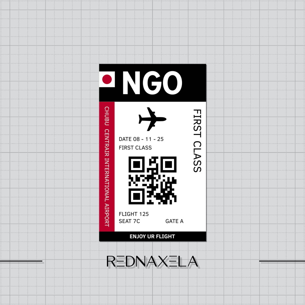 Vinyl Airplane Ticket Sticker NGO Travel Suitcase Sticker | Shopee Malaysia