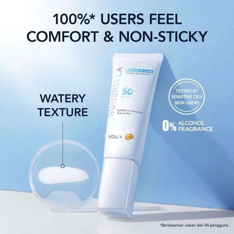 Y.O.U YOU Sunbrella Intensive Care Watery Sunscreen SPF 50+ PA++++ 30ml ...
