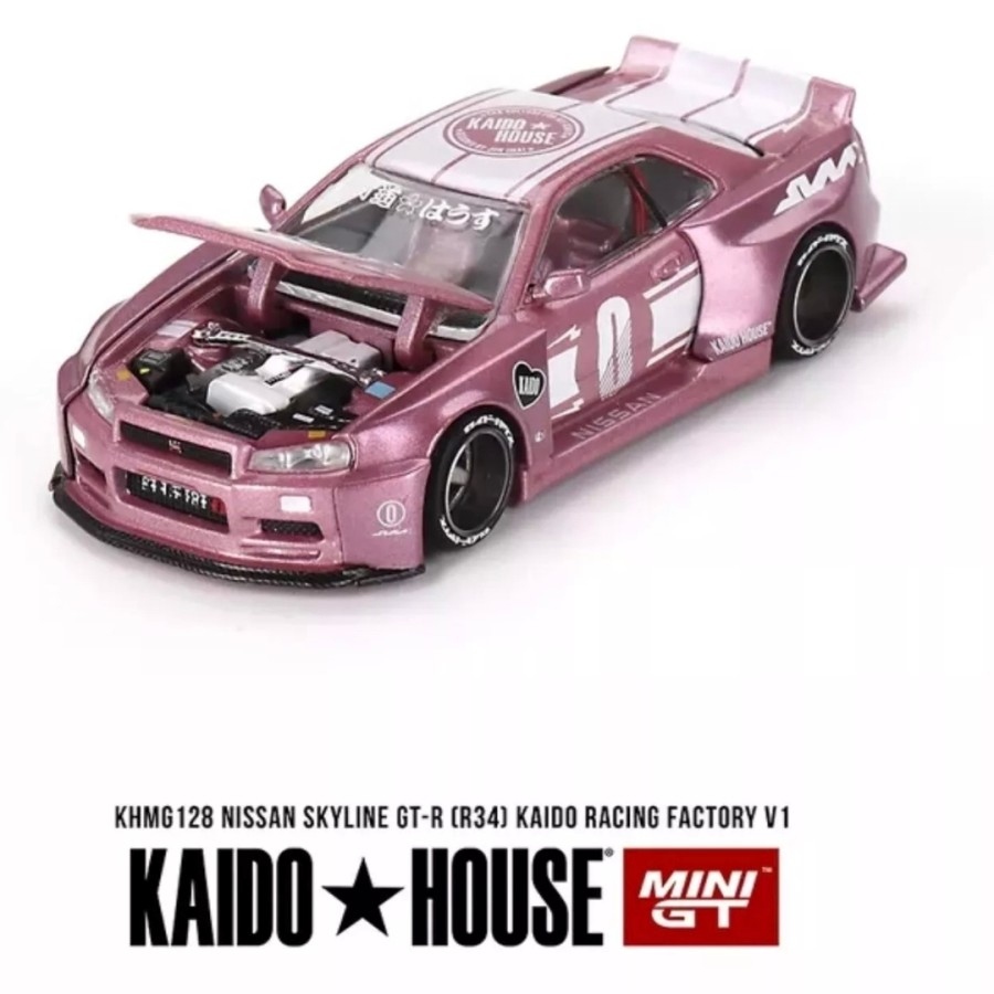 Kaido House x Mini GT Nissan Skyline GT-R R34 RACING Pink Color ...