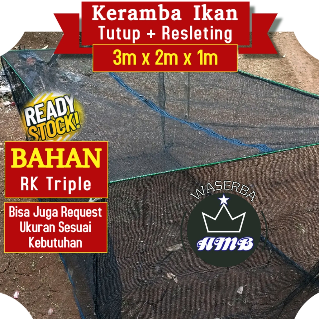 Fish Cage with Cover Model, Waring and Gauze Material, Size 3m x 2m x 1m | Shopee Malaysia