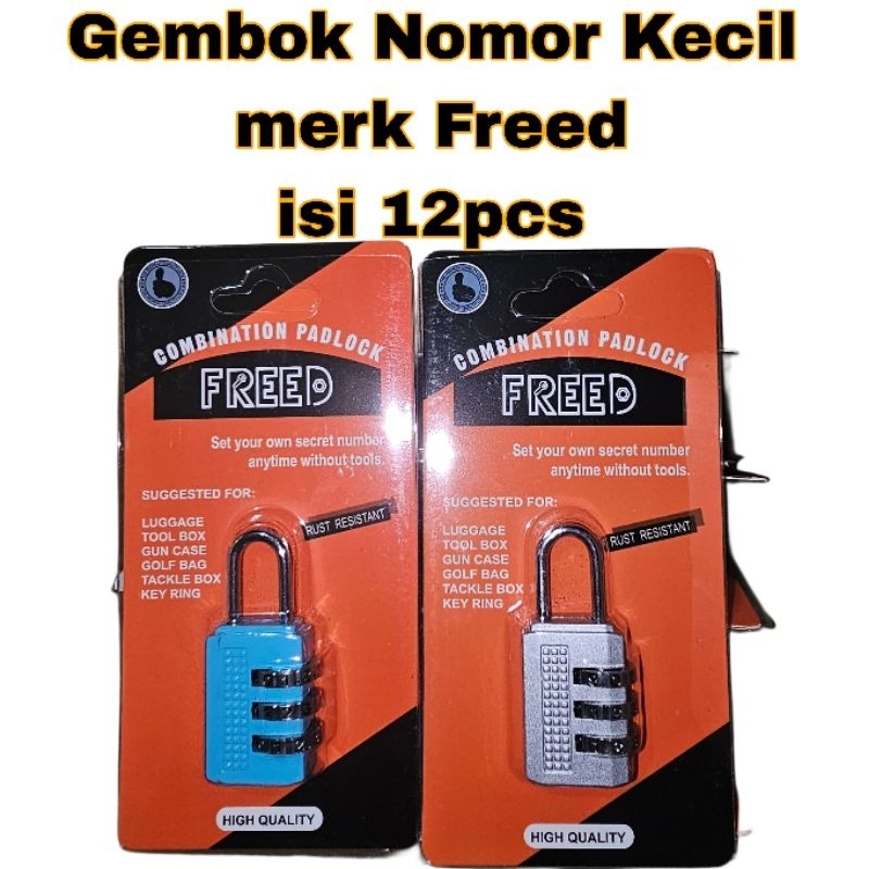 Freed brand Small / Large Number Padlock (price per box) | Shopee Malaysia