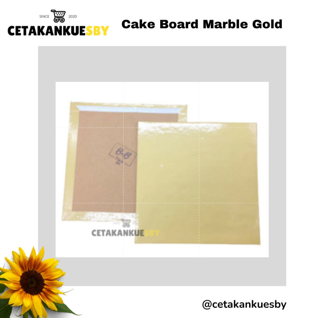 [CKS] Cake Coaster/Cake Mat/Cake Board Marble Gold/Plywood Hard Cover ...