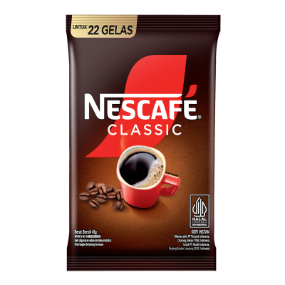 HITAM Nescafe Classic Black Instant Coffee 45gr – Nescafe 50gr ...