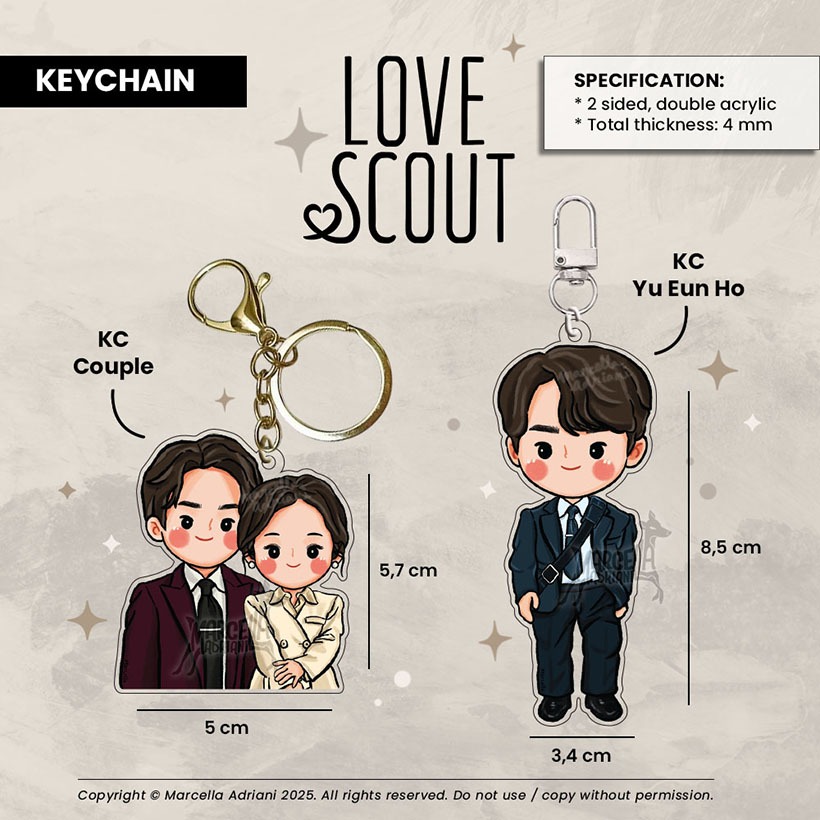 GANTUNGAN (PO 10 DAYS) Love Scout Kdrama Korea Merch Keychain Keychain ...