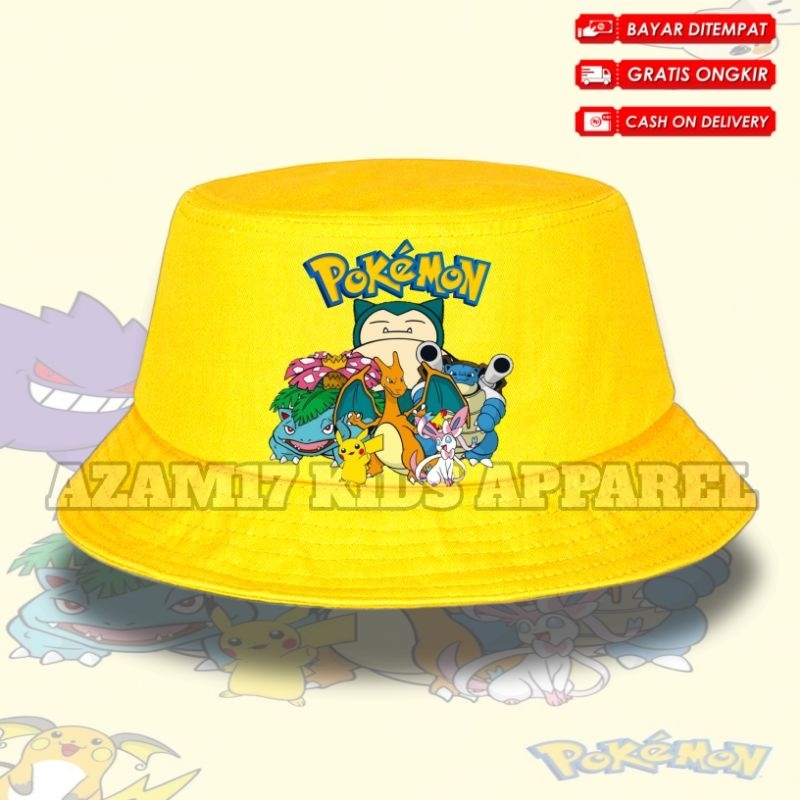 Pokemon Children's Bucket Hat All Characters / Pokemon Children's ...