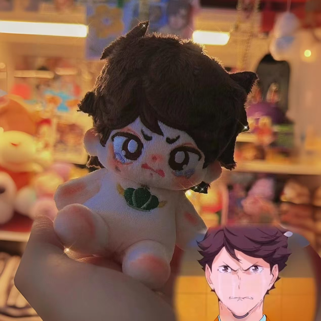 Doll oikawa haikyuu doll oikawa tooru cotton doll has skeleton 10cm ...