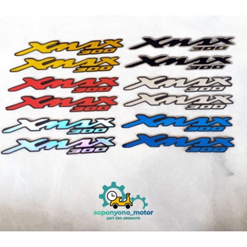Yamaha Xmax 300 embossed emblem, 2mm acrylic emblem, free double tape | Shopee Malaysia