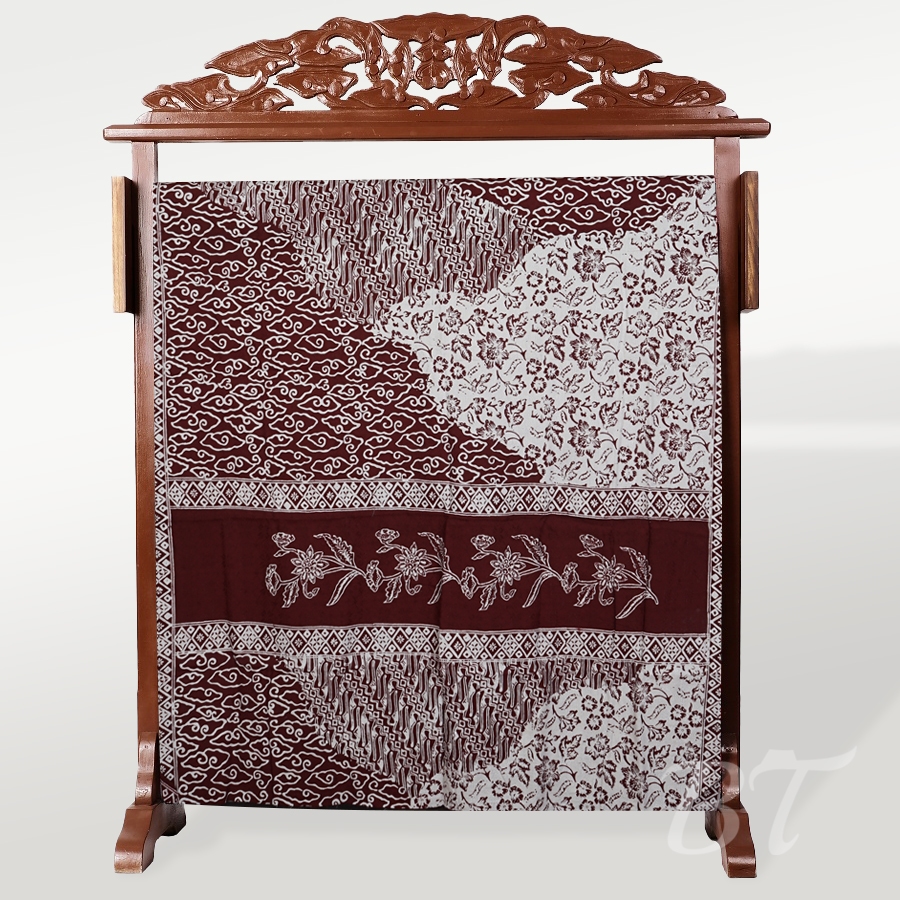 MERAH Trusmi Batik Dobi Long Cloth Material Red Flower Pulo Batik RH ...