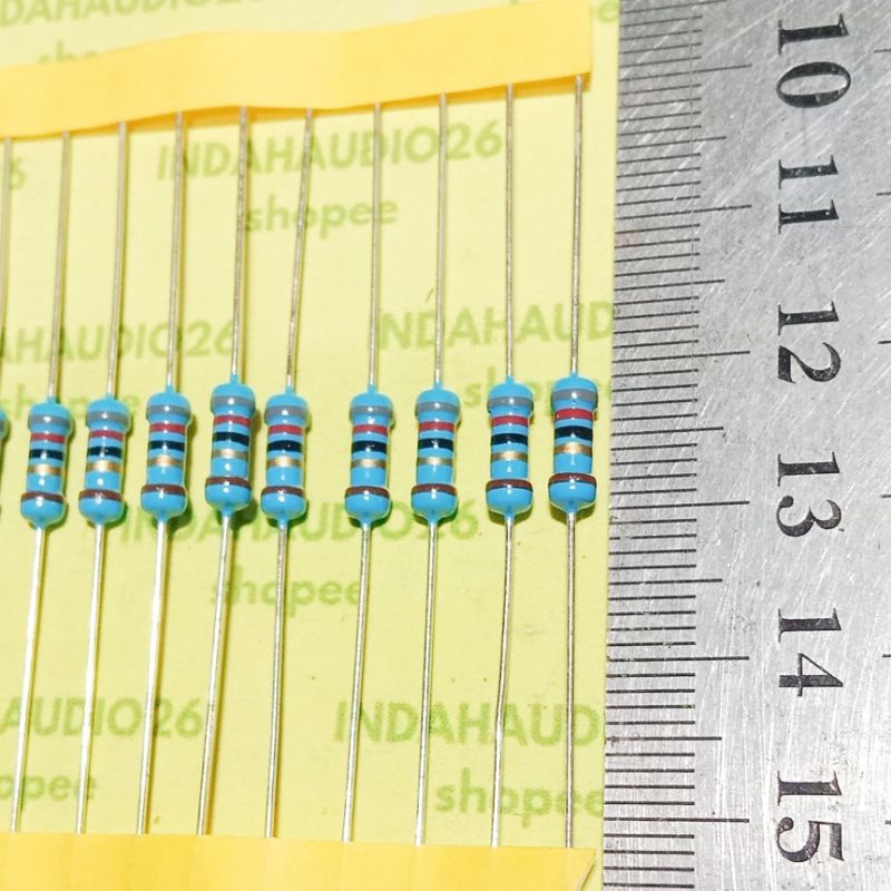 Taiwan 82r 1/2w 1% metal film thick feet copper resistor 82 ohm 1/2w 1 ...