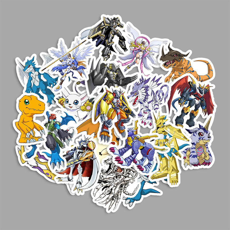 STICKER PACK - DIGIMON | SUITcase STICKER TUMBLER STICKER HELMET LAPTOP ...