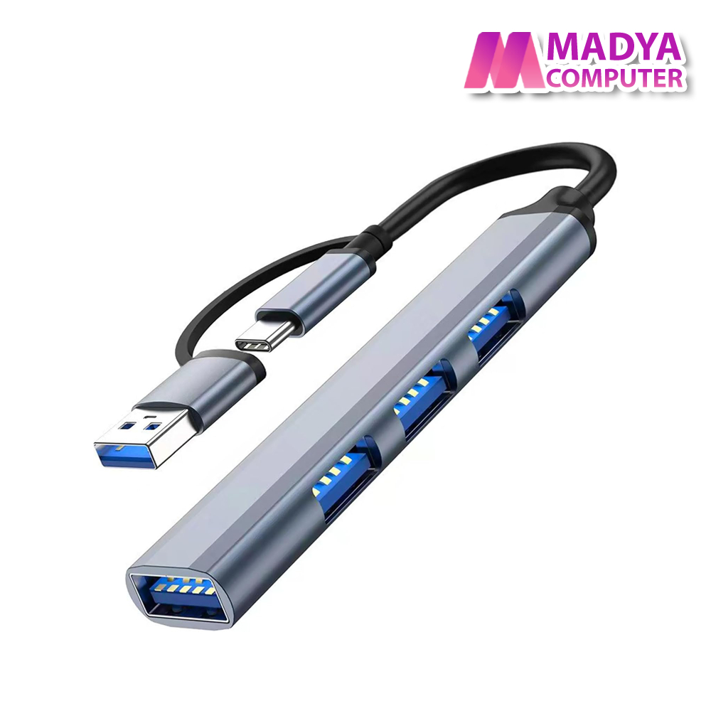 Usb Type C 3.0 2-in-1 Hub, 4 Port USB Splitter Expander 5Gbps | Shopee ...