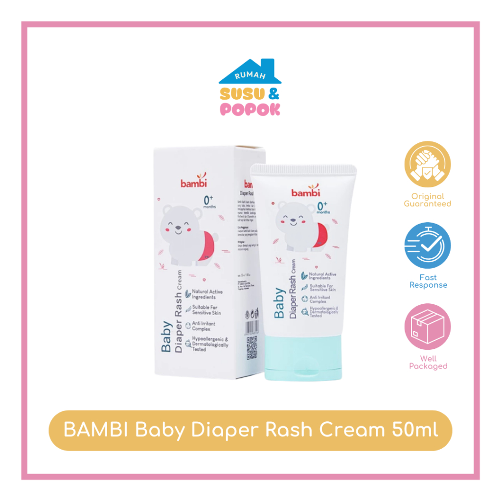Bambi Baby DIAPERS Rash Cream 50ml | Shopee Malaysia