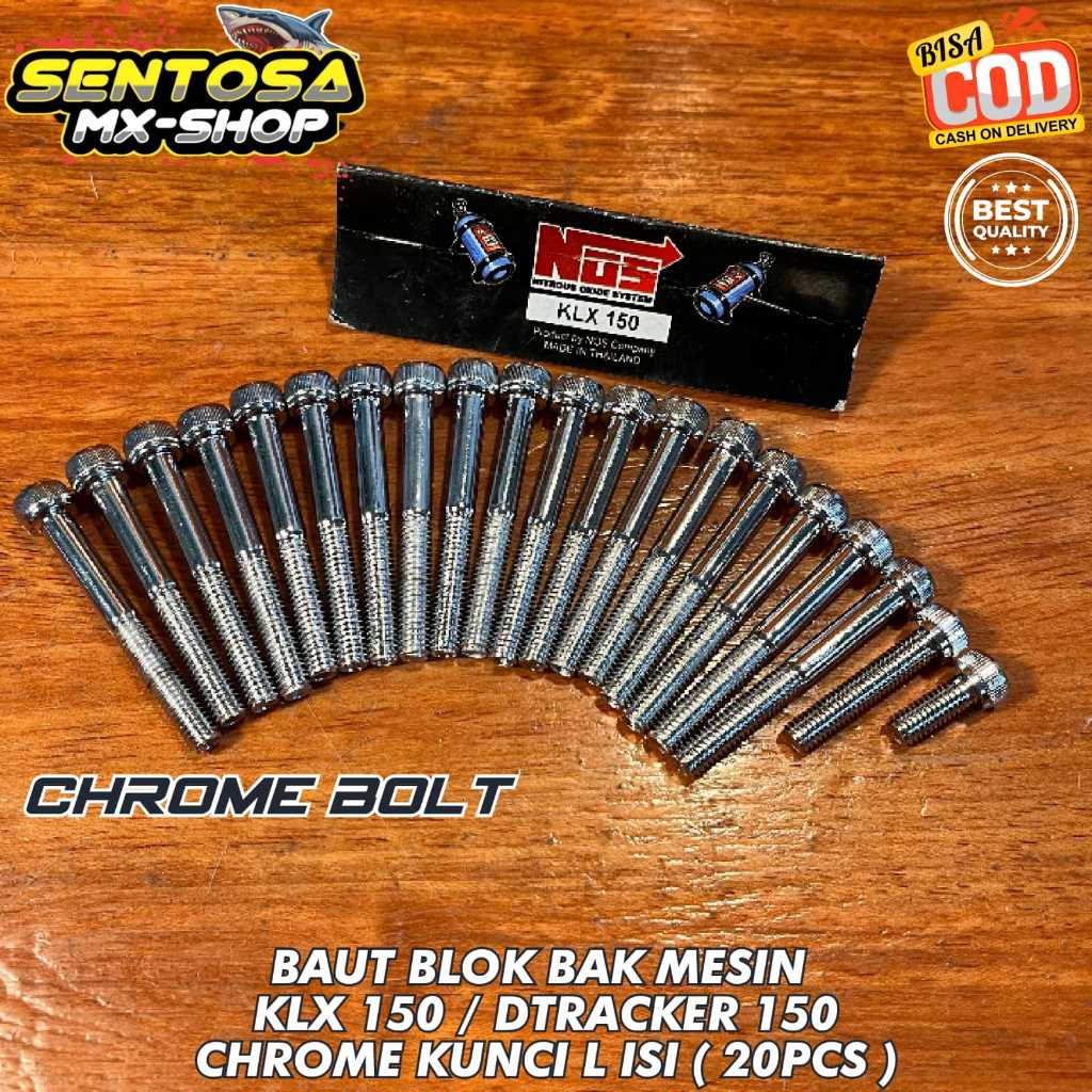 MESIN Klx 150 ENGINE TUB BOLT | Dtracker 150 STAINLESS CHROME L KEY ...